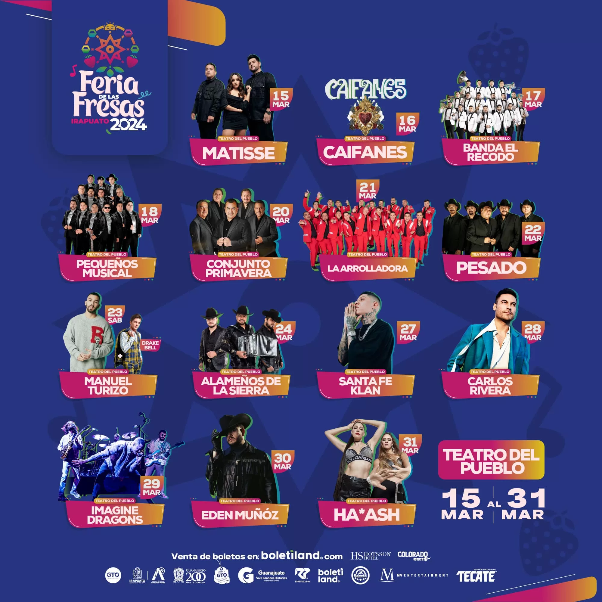 Feria de las Fresas Irapuato 2024: Palenque y teatro del pueblo - Ferias de México