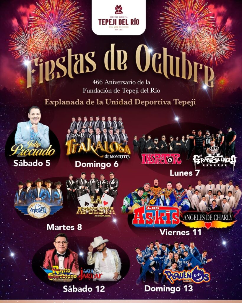 Fiestas de Octubre Tepeji del Río 2024 Fiesta San Franciso de Asís ...