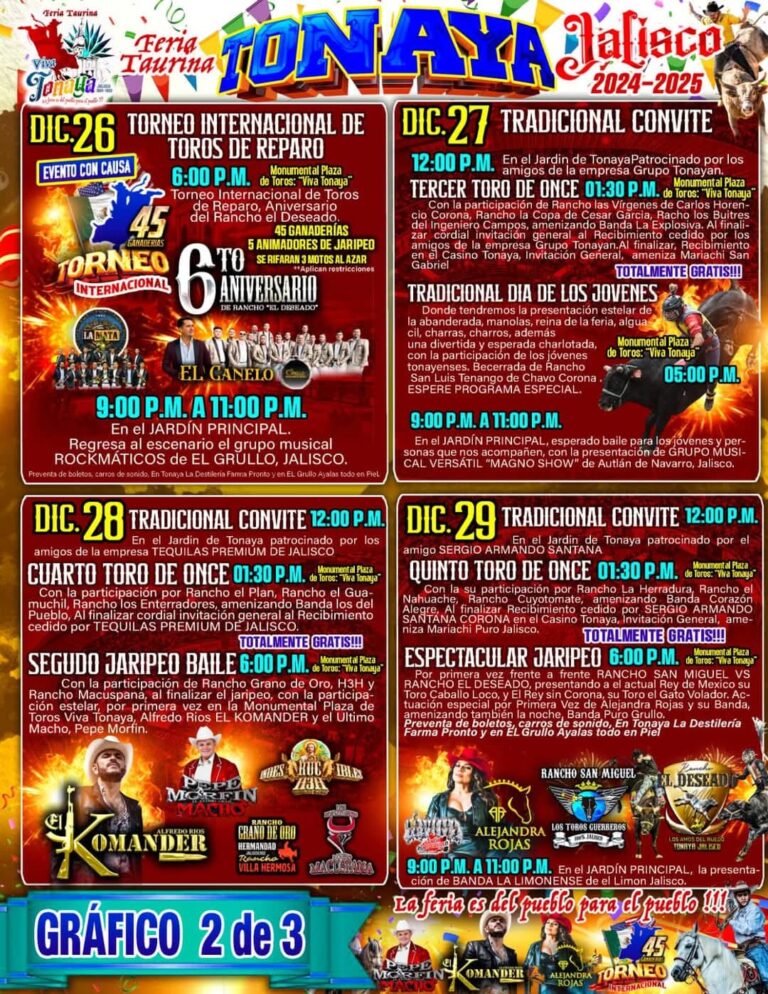 Feria Taurina Tonaya 2024-2025 - Ferias de México