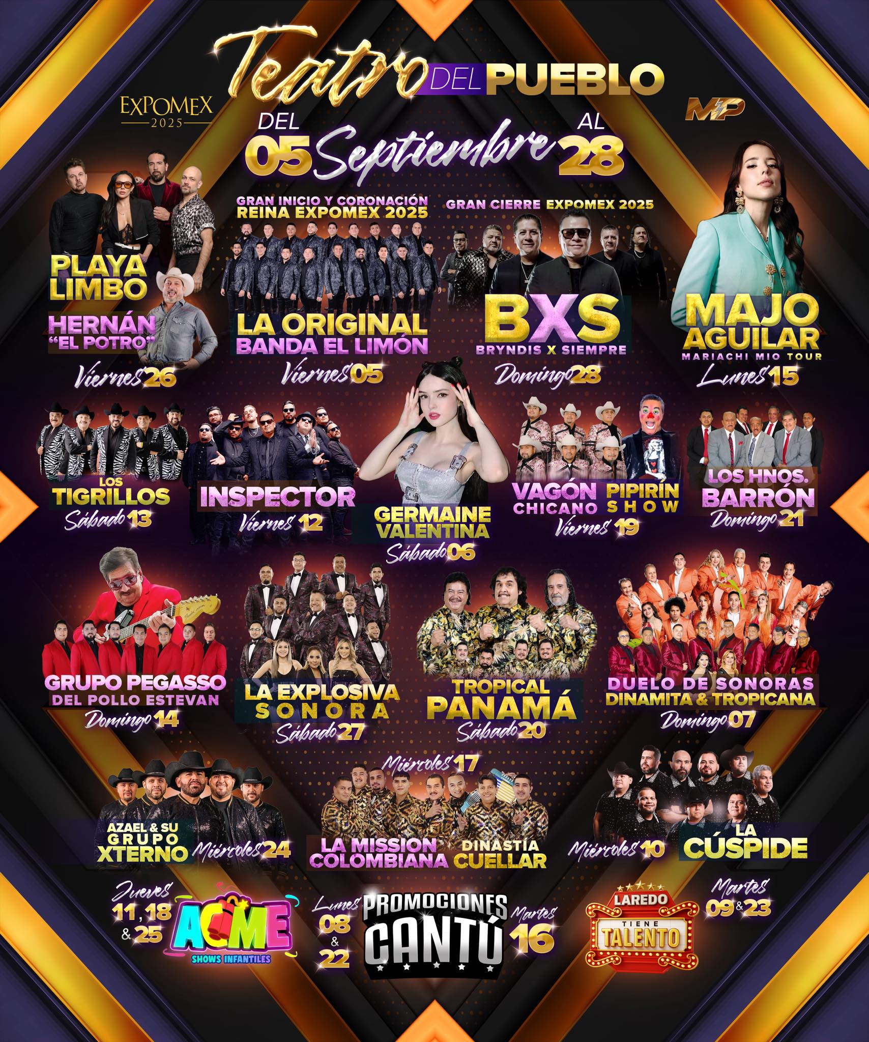 Artistas de la FENAPO 2025: Palenque y Teatro del Pueblo - Ferias de México